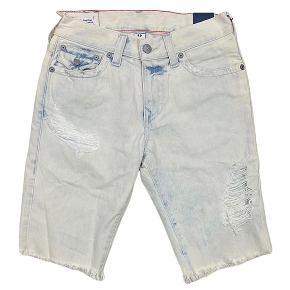 True Religion | Shorts | True Religion Mens Ricky Bleached Distressed ...